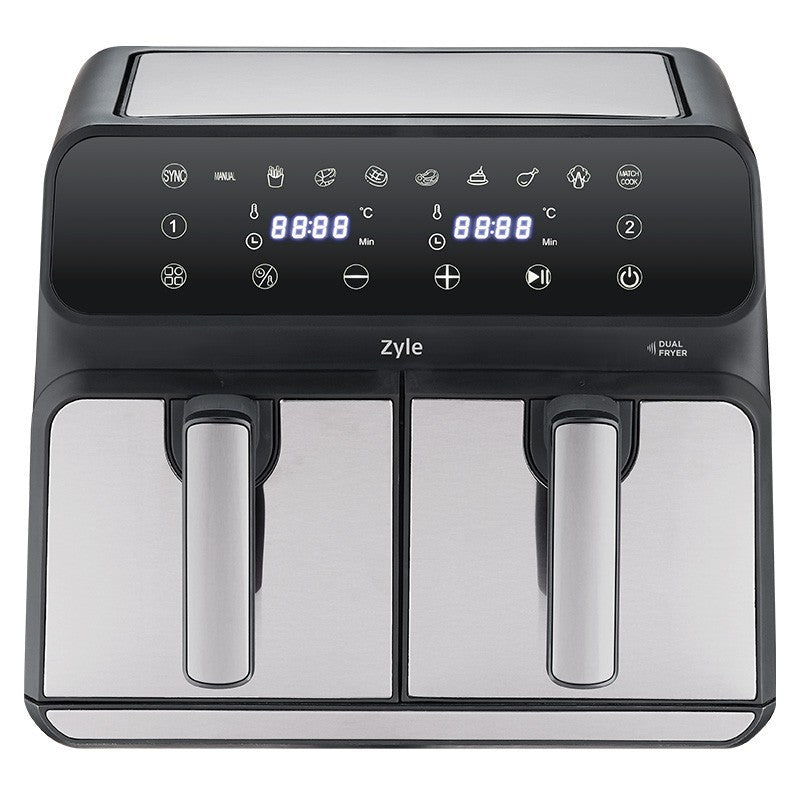 Hot air fryer Zyle, ZY802DAF, 8 l, with two cooking baskets – Beauty chest