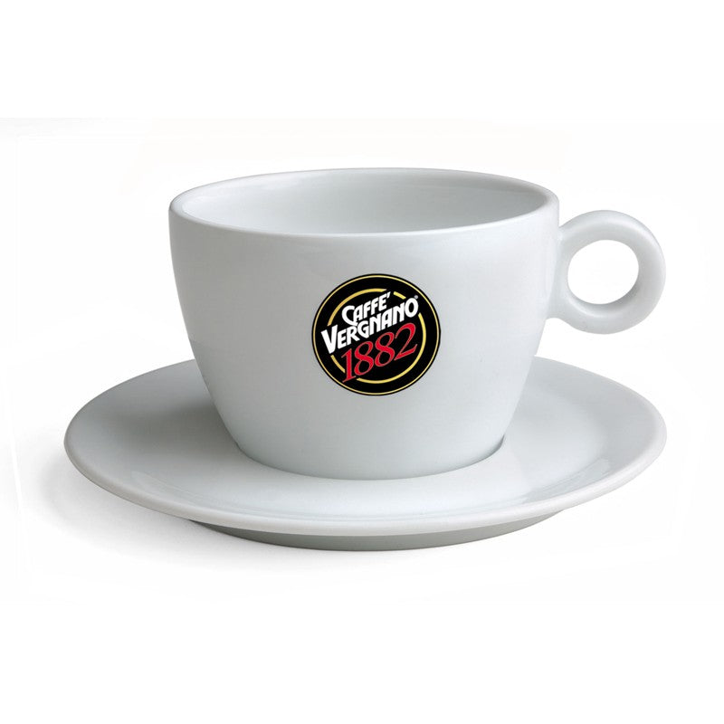 Ceramic mug Vergnano Caffe Vergnano, 220 ml, with saucer – Beauty chest