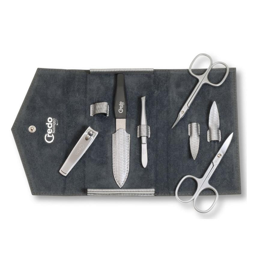 Manicure tool set Credo Carbon 5, 5 tools – Beauty chest